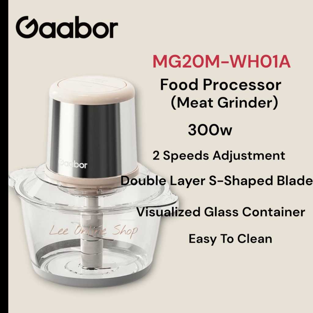 Gaabor Food Processor 300W GM20M-WH01A | Food Chopper & Meat Grinder ...