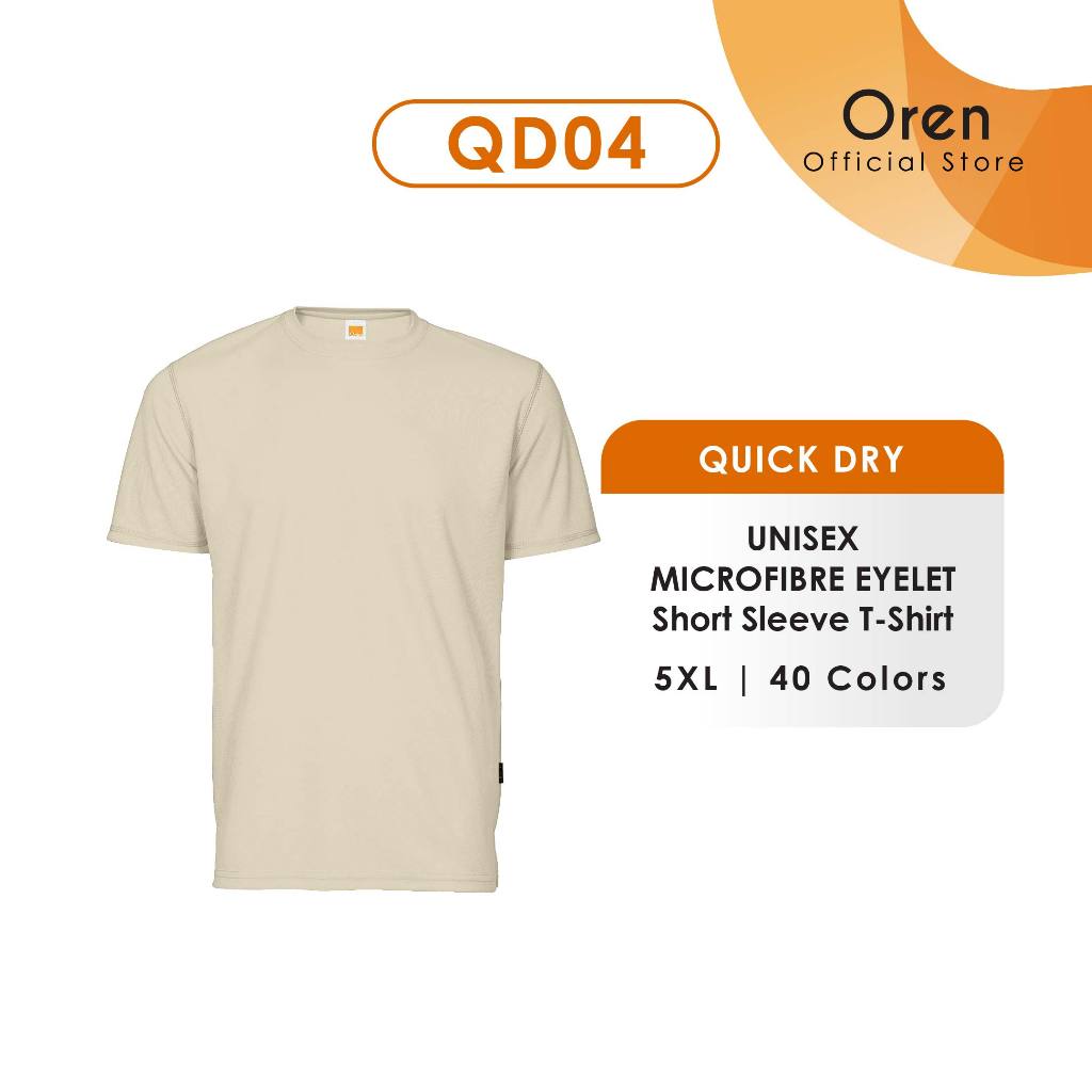 Oren Sport QD Quick Dry Plain T-Shirt - Size 5XL QD04 | Shopee Malaysia
