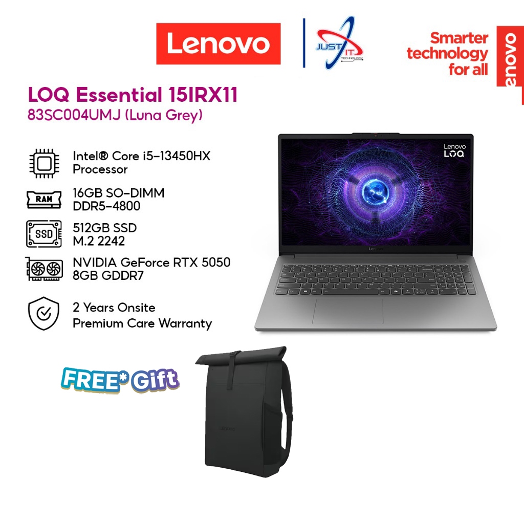 LENOVO LOQ ESSENTIAL 15IRX11 83SC004UMJ 15.6" GAMING LAPTOP ( I5 ...
