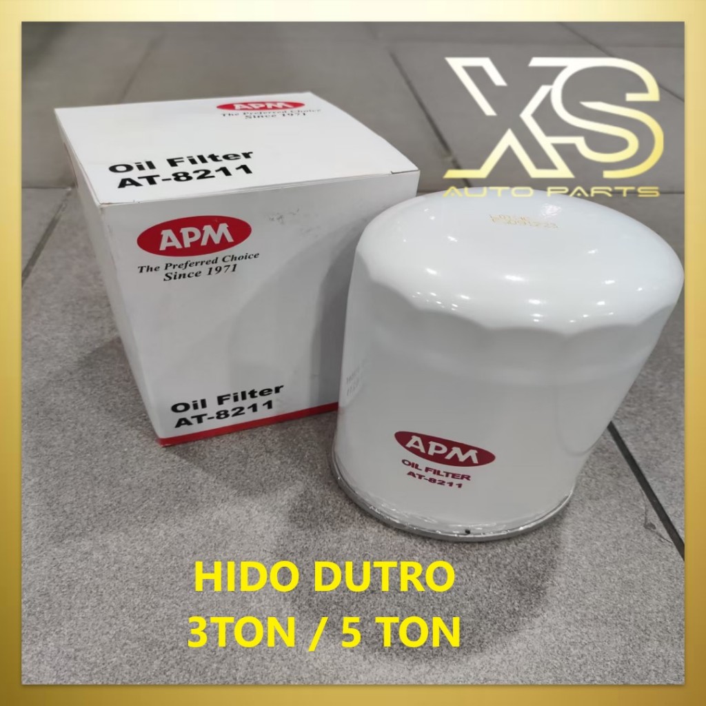 (100% ORIGINAL) APM OIL FILTER HINO DUTRO 3 TON 5 TON OIL FILTER ...