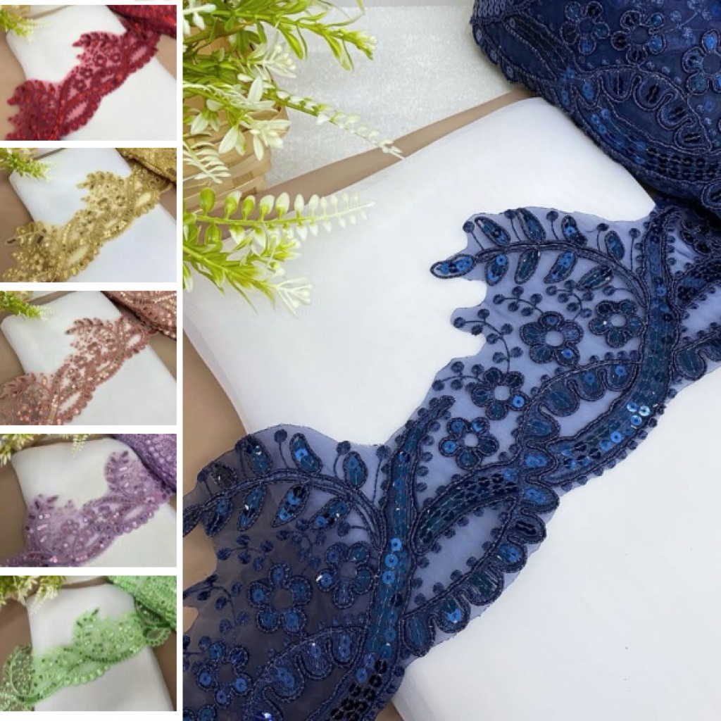 (0.5mts) FN23 border lace 2026/renda hiasa/lace baju/hiasan baju ...