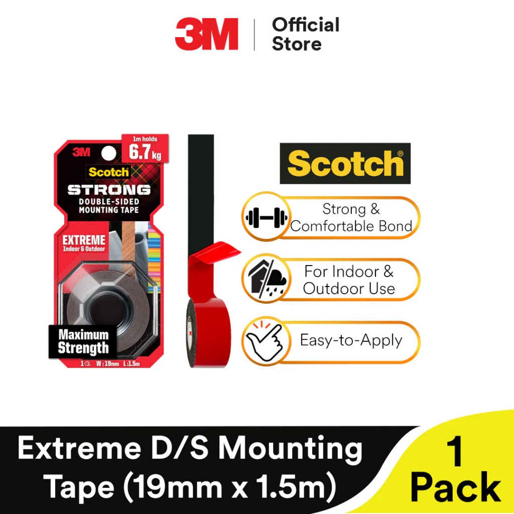 3M Scotch Extreme Double-Sided Permanent Mounting Multipurpose Function ...
