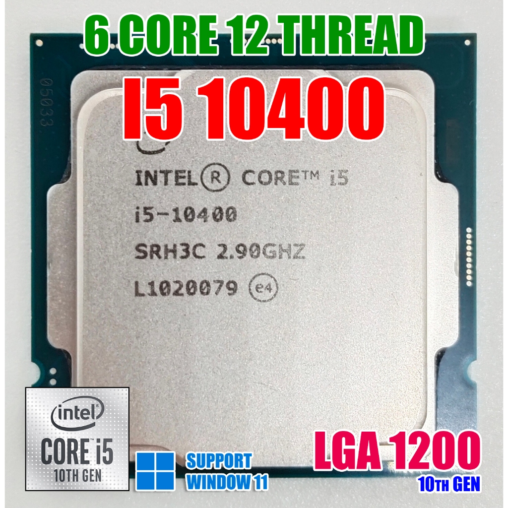 Used Intel® Core™ i5-10400 Processor / LGA1200 / 10TH GEN / 6 Core 12 ...
