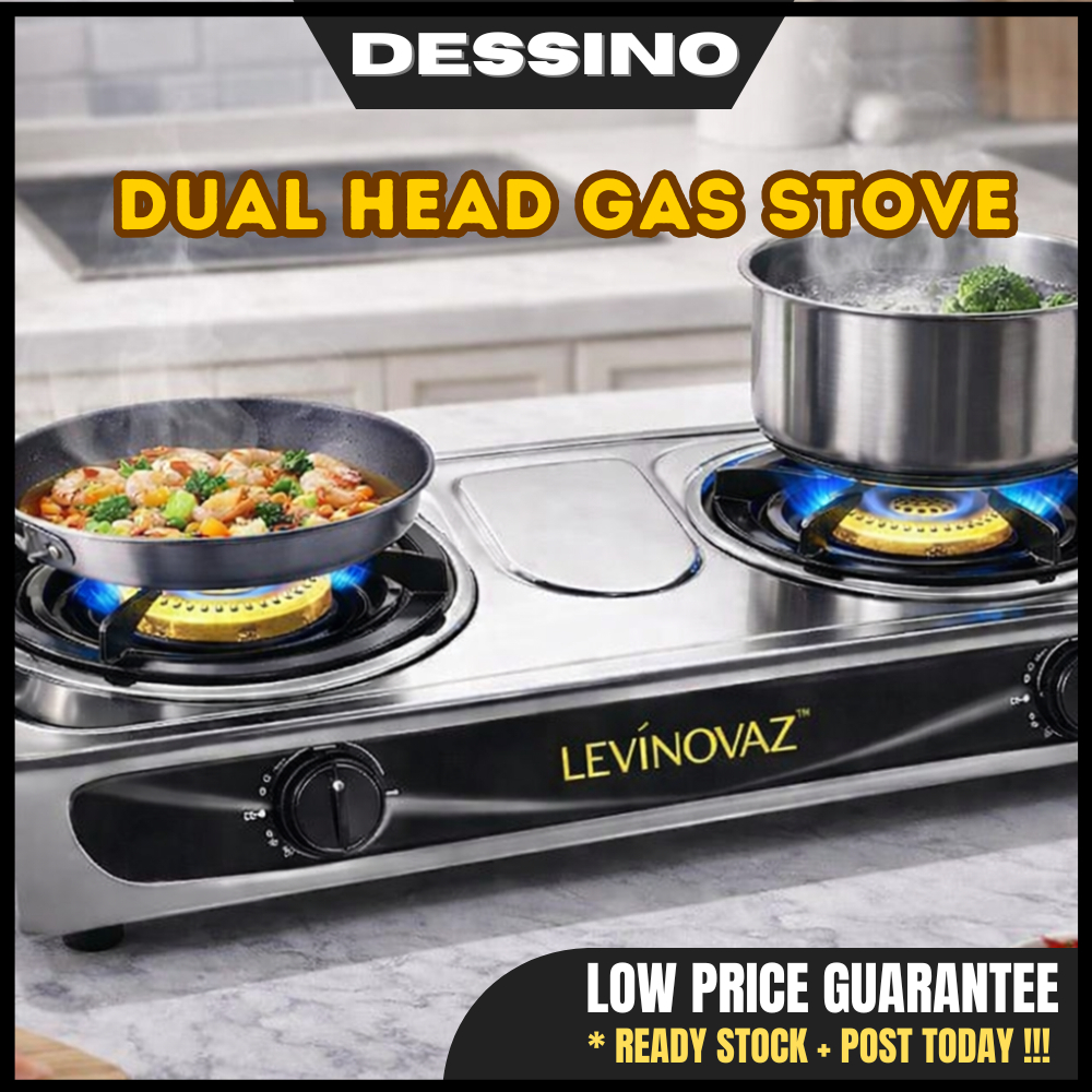 DESSINO Pemasak Dapur Gas Dwi Kepala Penunu Keluli Tahan Karat Dapur ...