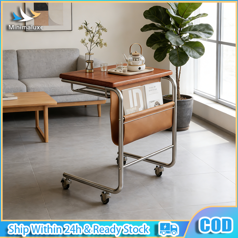 Movable Study Table With Wheel Meja Belajar Living Room Bedroom ...