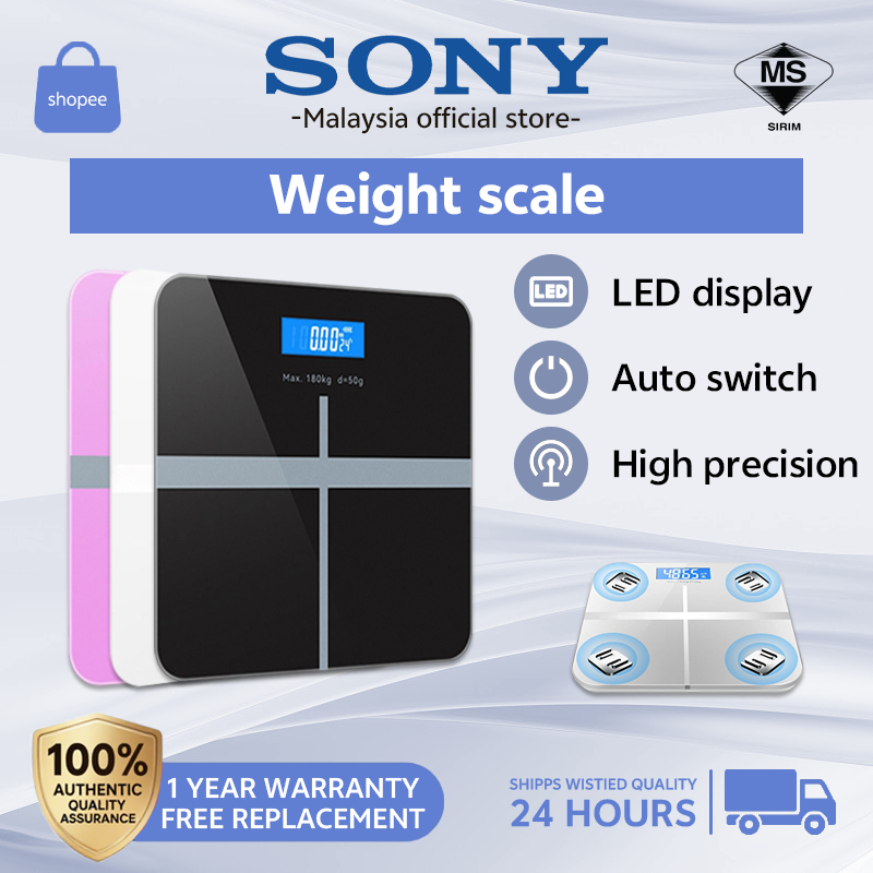 1-year warranty SONY Electronic Weight scale Auto switch Rechargeable ...