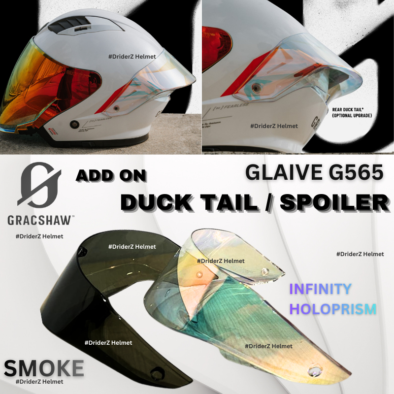 [ACC] Duck Tail Spoiler Gracshaw Helmet G565 GLAIVE Duck Tail Spoiler ...
