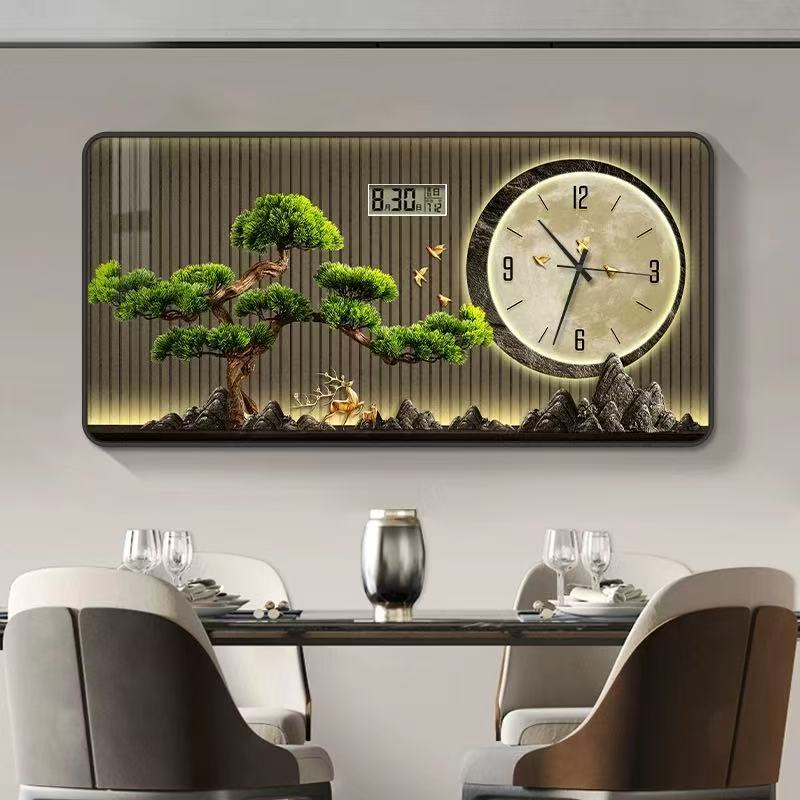 Unique Wall Hanging Clock- Landscape Art Clock Mural Decoration for ...