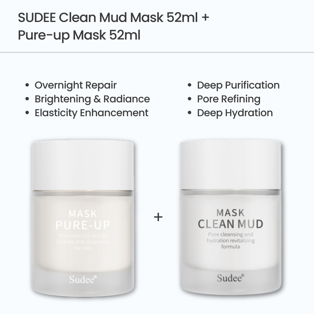 SUDEE Set Clean Mud Mask (52ml) + Pure-up Mask (52ml) | Shopee Malaysia