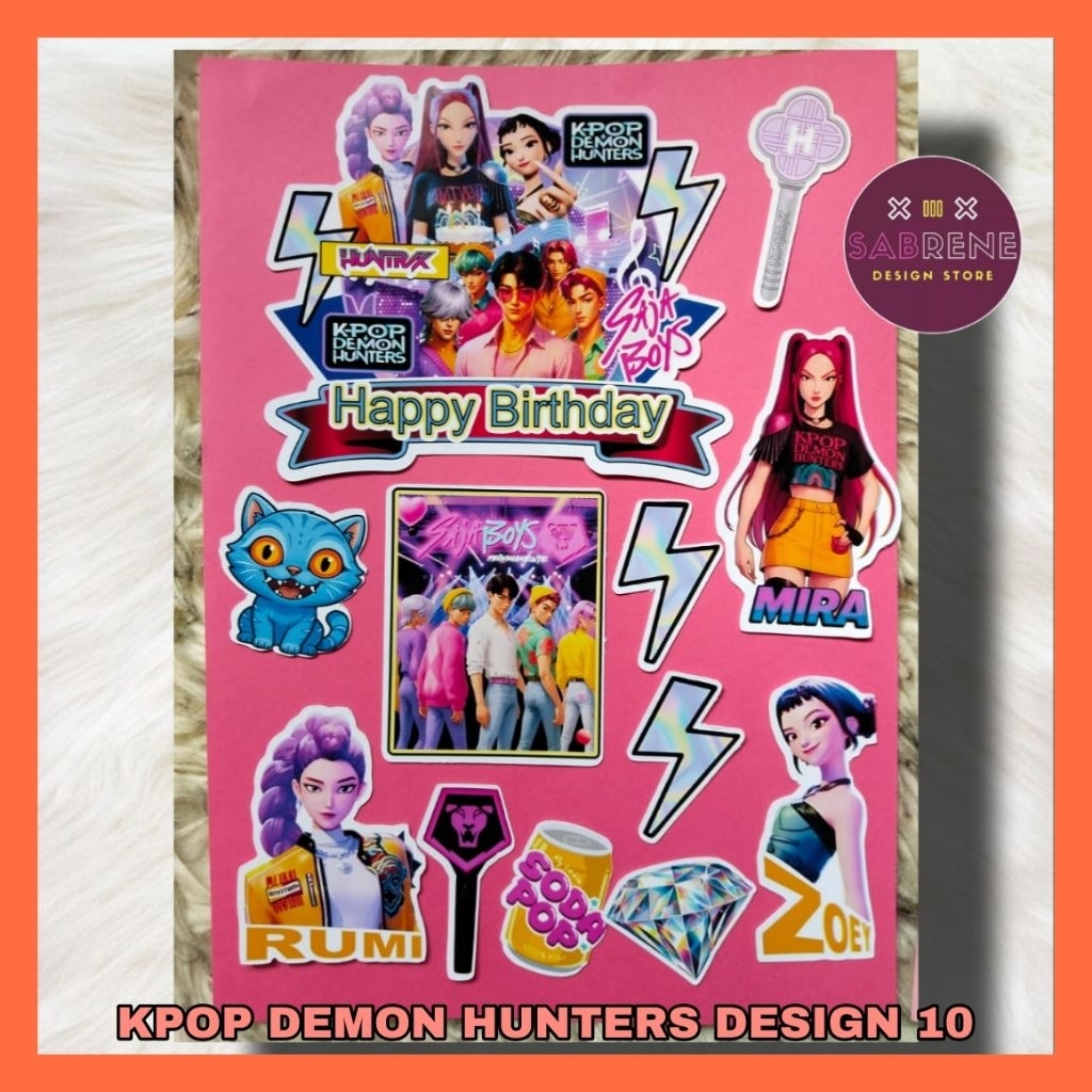 Cake Topper KPOP DEMON HUNTERS DESIGN 10 Ready Stock | Shopee Malaysia