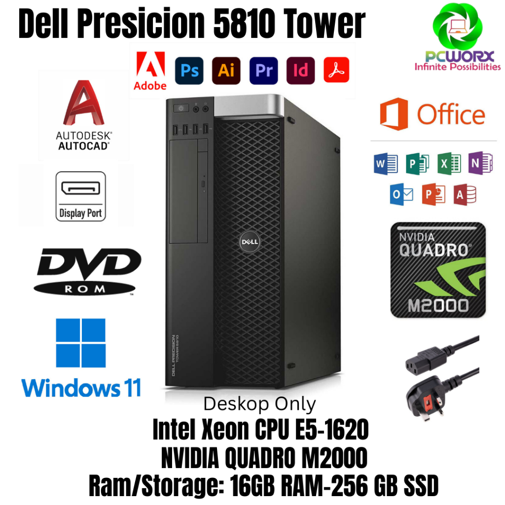 Dell Precision 5810 tower Workstation | Intel Xeon E5-1620 v3 |16GB ...