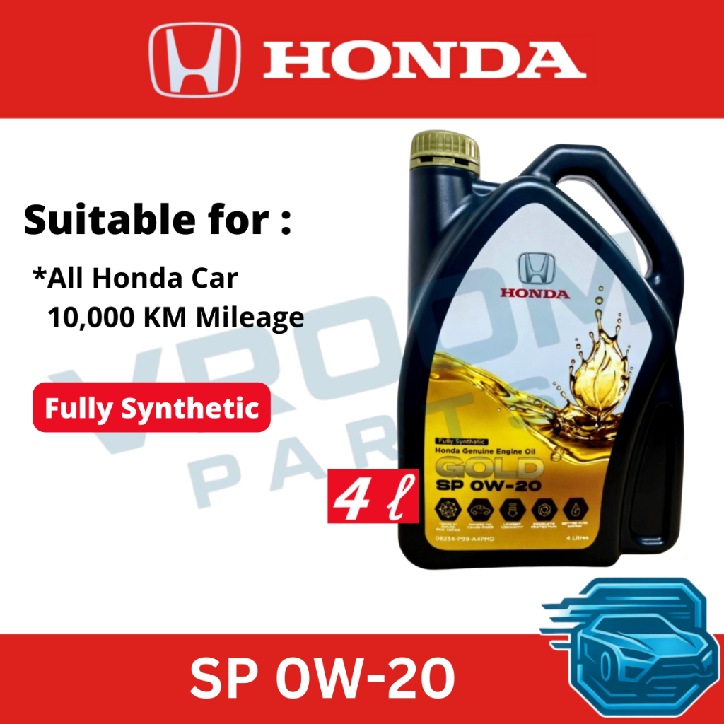 Honda Engine Oil 4L | GOLD SP 0W-20 (Fully Synthetic) | Shopee Malaysia