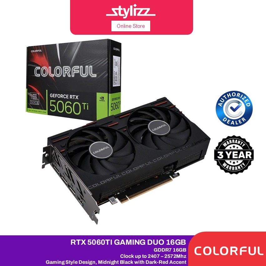 COLORFUL GEFORCE RTX 5060 TI GAMING DUO 16GB GDDR7 | RTX 5060 NB DUO ...