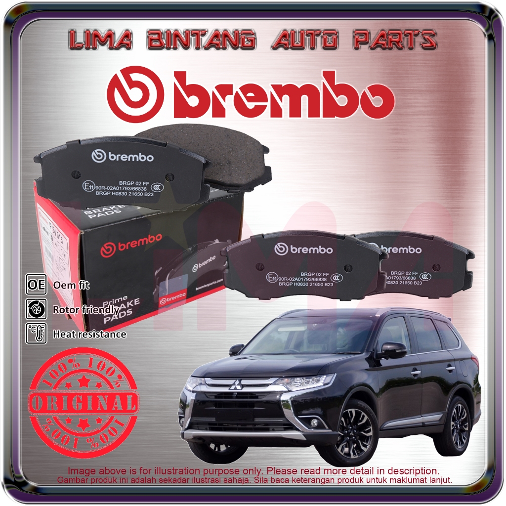 Mitsubishi Outlander GF3W Front / Rear Brake Pads , Disc Brake Pad ...