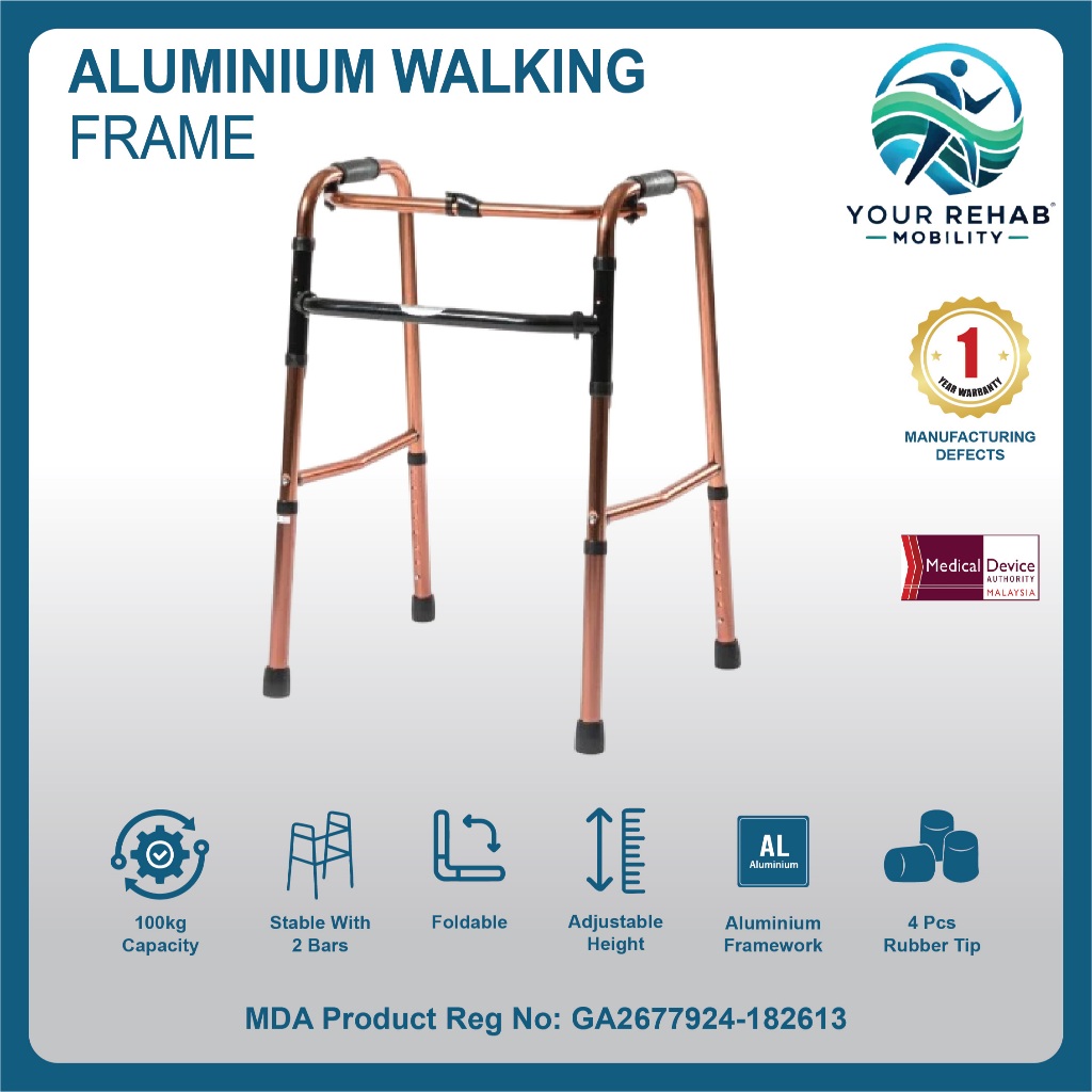 Your Rehab Mobility Aluminium Walking Frame | Shopee Malaysia