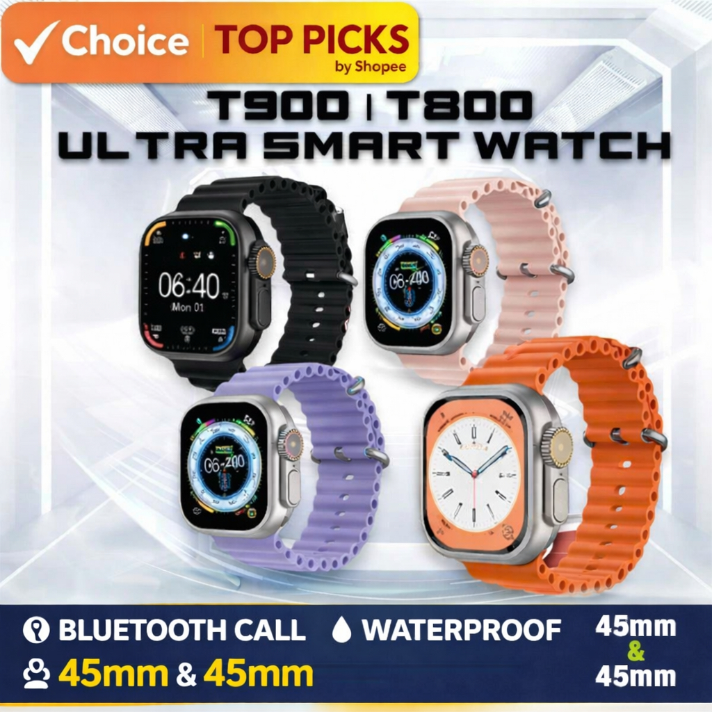 T900 BIG SCREEN Smart Watch | Bluetooth Call | IP67 Waterproof | Game ...
