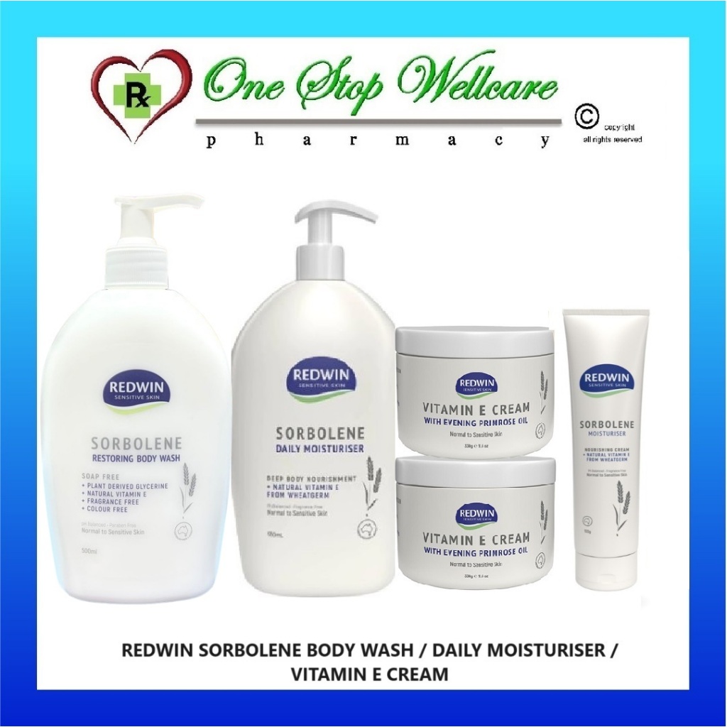 REDWIN SORBOLENE DAILY MOISTURISER 550ML / SORBOLENE BODY WASH 500ML ...