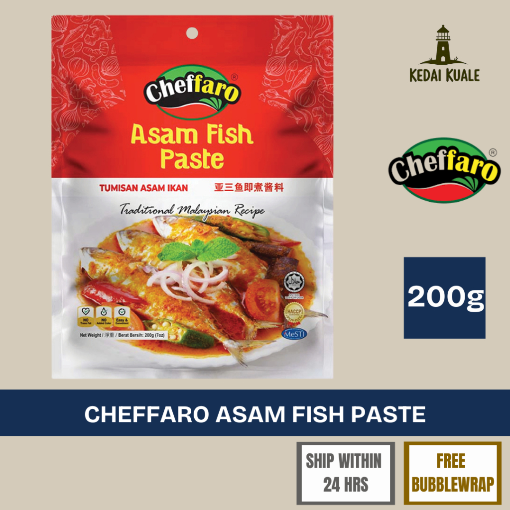 CHEFFARO Asam Fish Paste 200g | Tumisan Asam Ikan Segera Halal | Shopee ...