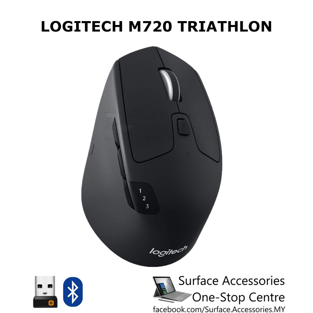 Logitech M720 Triathalon Wireless Mouse Multi Device Mouse Computers ...