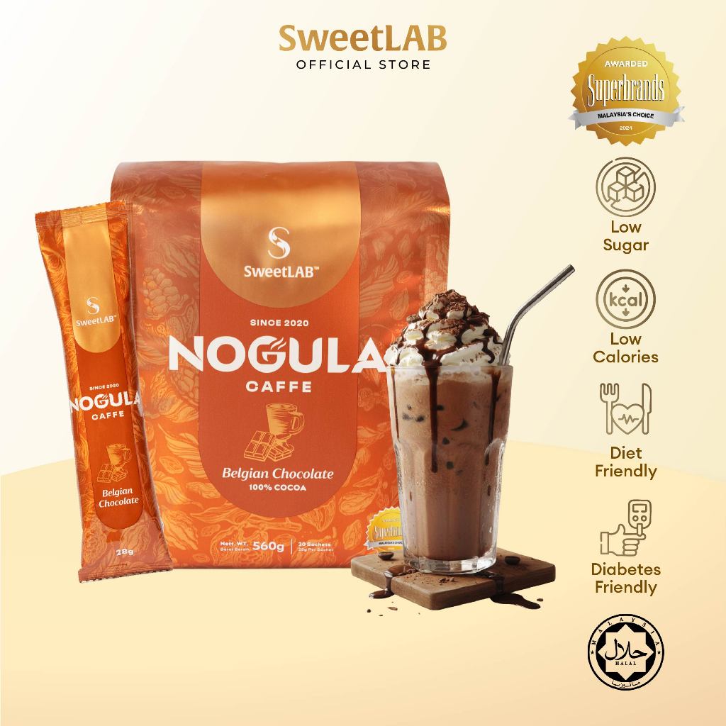 SweetLAB Nogula Caffe Belgian Chocolate 100% Cocoa 3 in 1 Chocolate ...