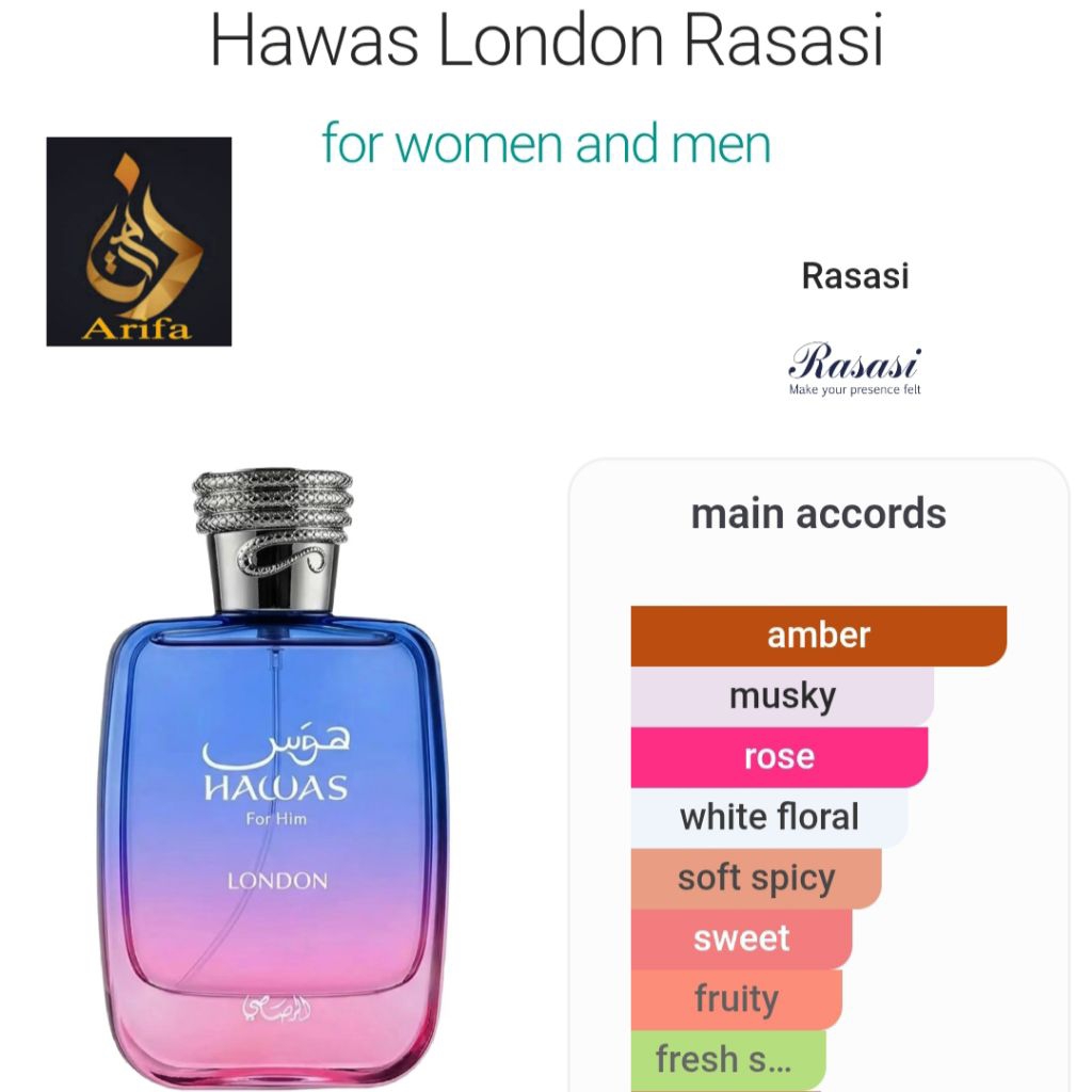 Hawas London Perfume 100ml EDP Rasasi | Shopee Malaysia