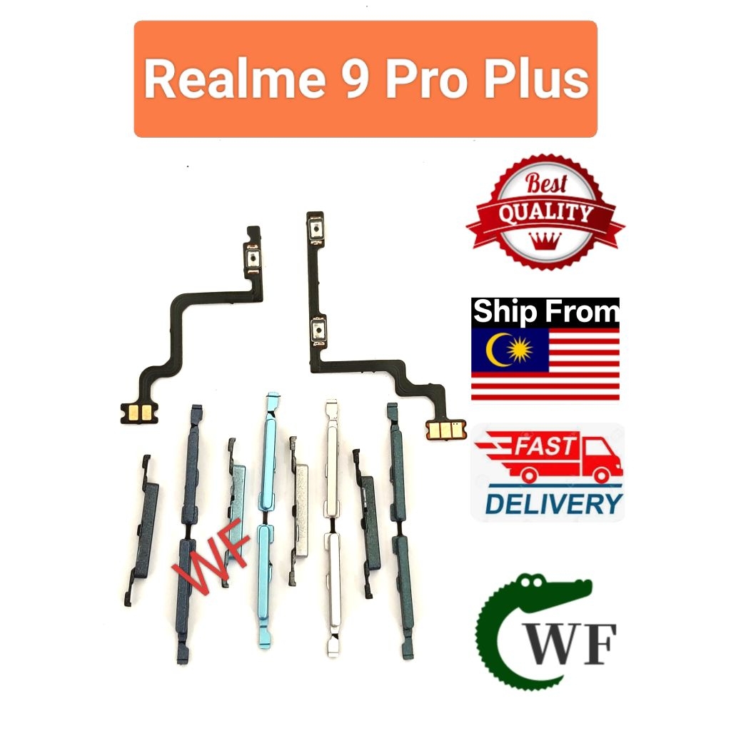For Realme 9 Pro Plus RMX3392 RMX3393 Power On Off Volume Button Power ...