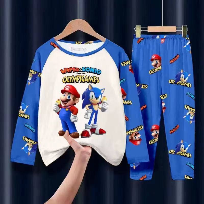 Little Baby Kids Sleepwear Long Pyjamas Set Cartoon Mickey Spiderman ...