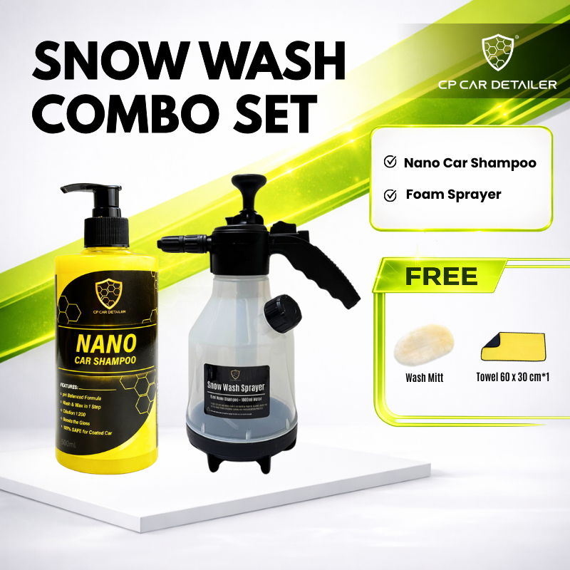 CP CAR Detailer Snow Wash Set Nano Car Shampoo + Foam Sprayer Wash&Wax ...