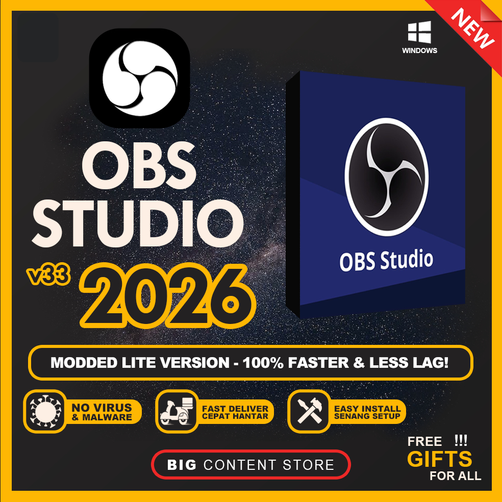 OBS Studio Modded Active - v32 2026 💯 EASY INSTALL SOFTWARE 💯 LIFETIME ...