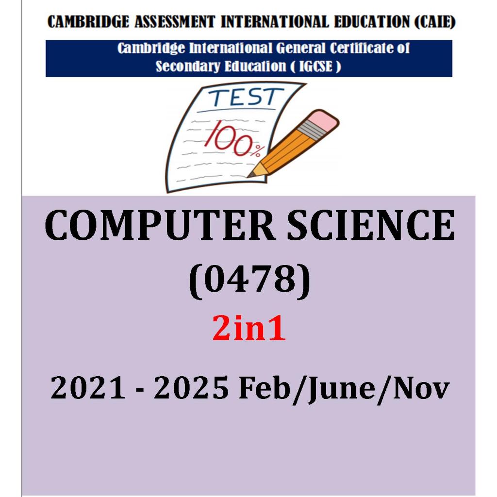 Igcse Past Year Papers Computer Science P1,2 (2in1 Versions) | Shopee ...