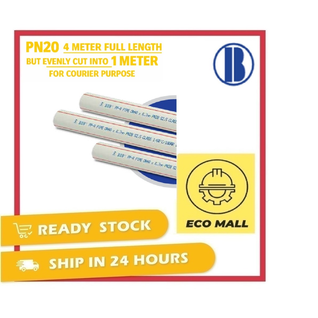 PPR Pipe BBB Brand 4 Meter Length 20MM / 25MM / 32MM PN20 Hot Water ...