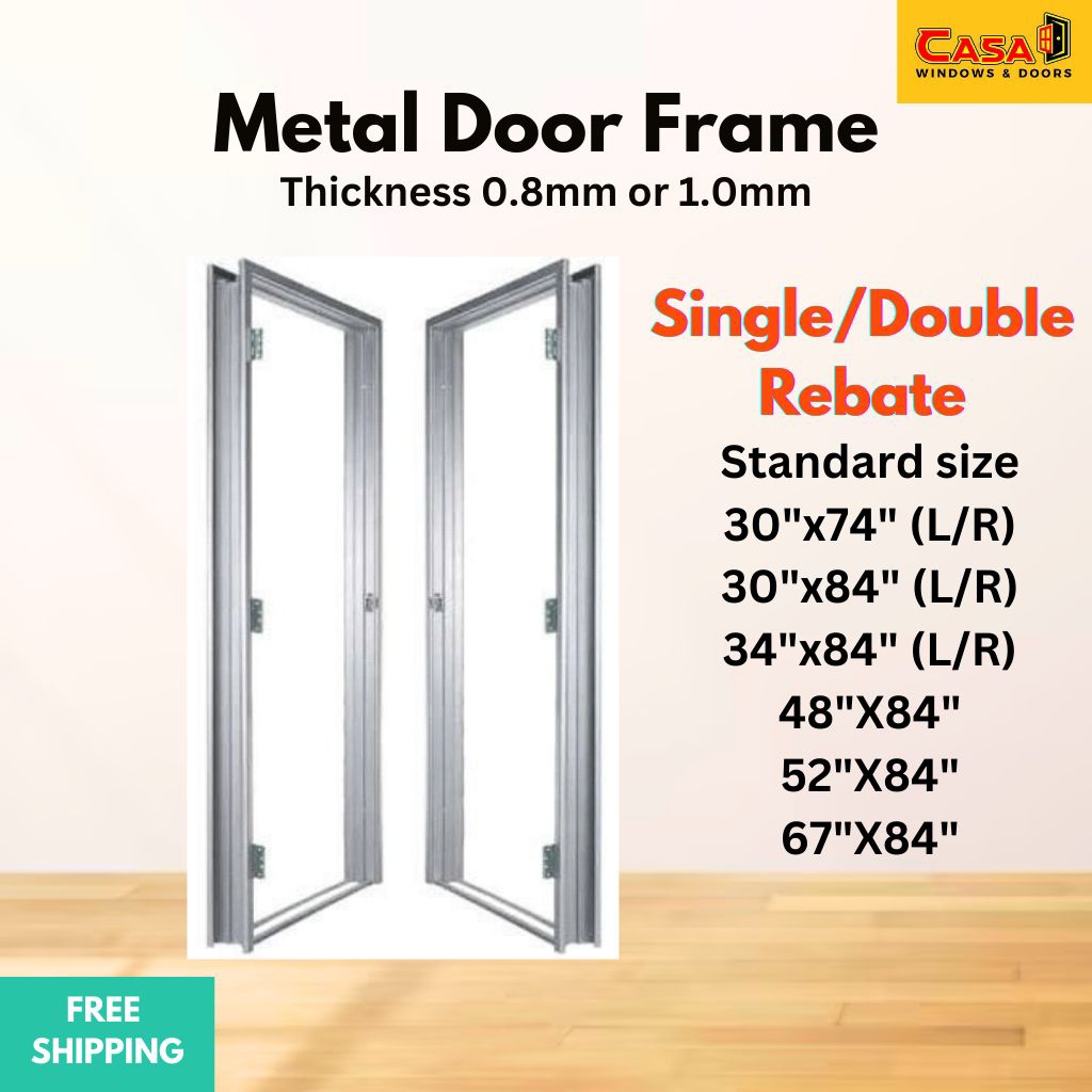 Single/Double Rebate Metal Door Frame Size 34"/30"/48"/52"/67 ...