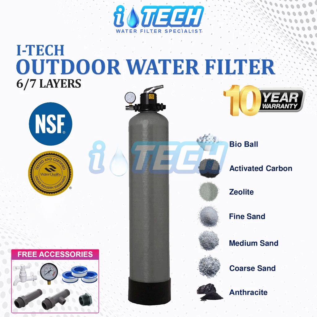 USA WATERMAN Outdoor Master Sand Filter 6 / 7 Layers Whole House ...