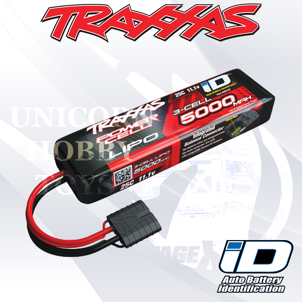 TRAXXAS LIPO BATTERY 3S 11.1V 5000MAH FOR TRAXXAS ID CERTIFIED REMOTE ...