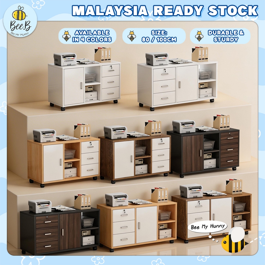 Kabinet Nordic Style Movable Office File & Document Cabinet with Lock ...