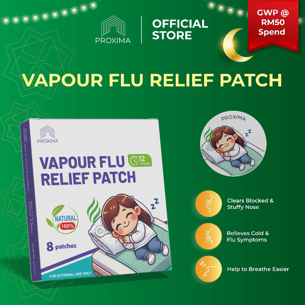 PROXIMA Vapour Flu Relief Medical Patch (8 Pcs) | Shopee Malaysia