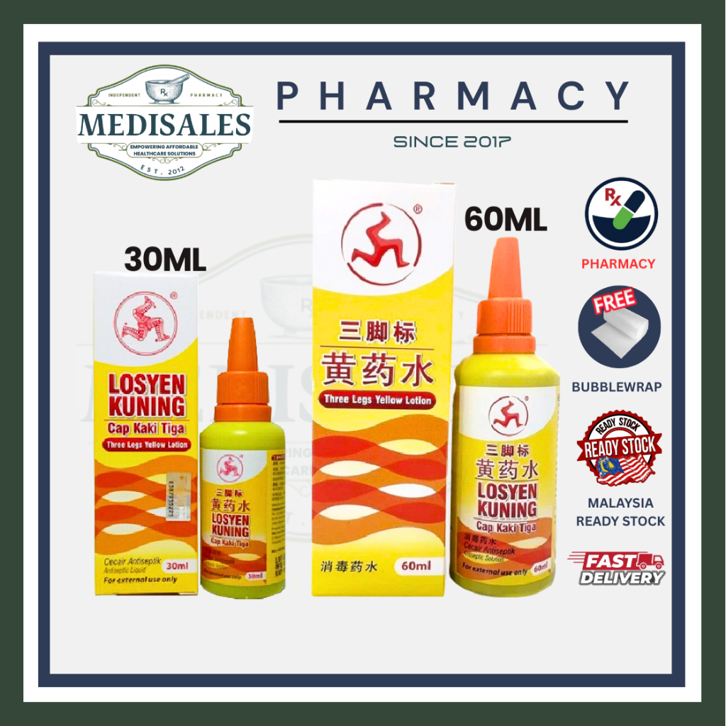 THREE 3 LEGS YELLOW LOTION 30ML | 60ML (DROPPER BOTTLE) | Shopee Malaysia
