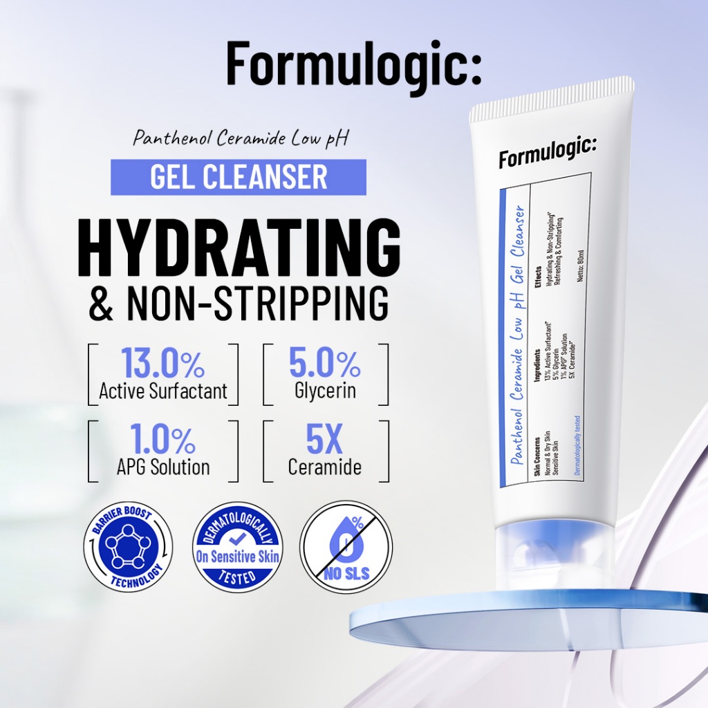 Formulogic: Panthenol Ceramide Low pH Gel Cleanser 80ml Normal Dry ...