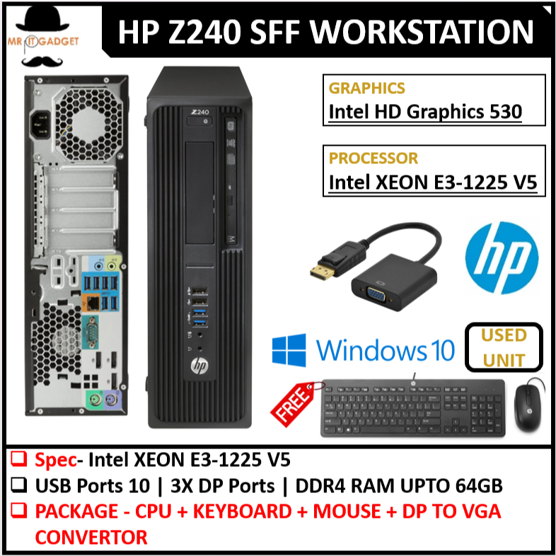 HP Elitedesk Z240/Z230/800 G1/800 G2/8300 Sff Workstation Desktop @ 3 ...
