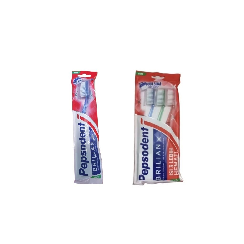 Pepsodent Brilliant Toothbrush Soft 1's & 3's/Pack | Shopee Malaysia