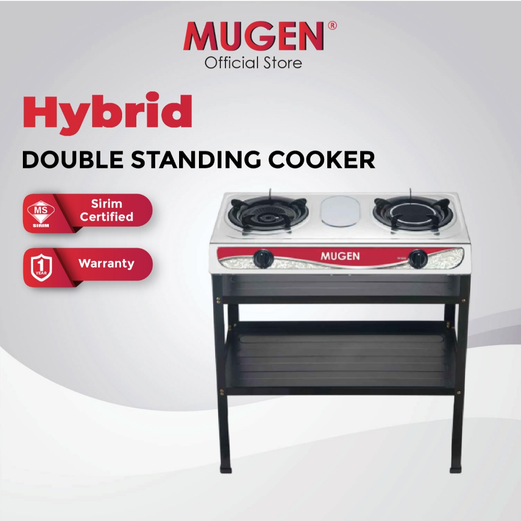 MUGEN Hybrid Stainless Steel Double Standing Gas Cooker MHC-2088B ...
