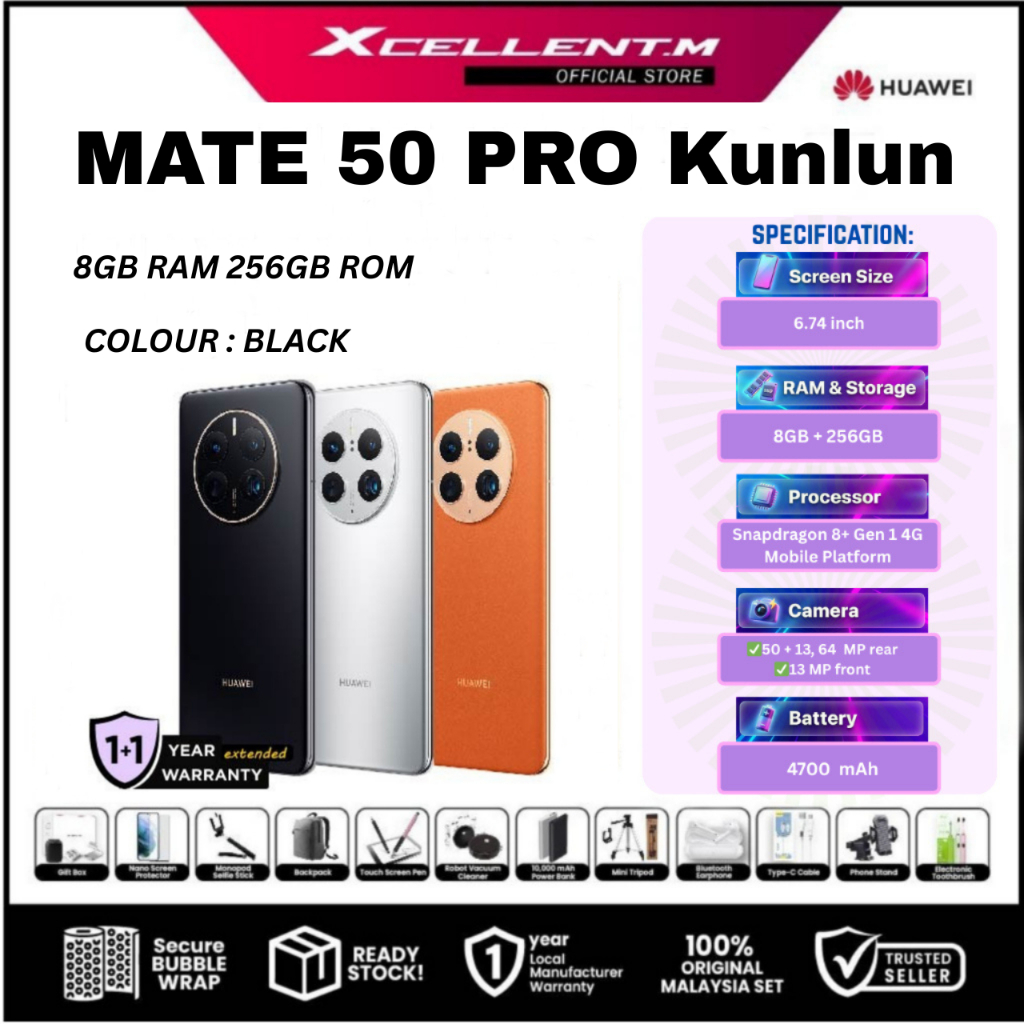 {DEMO} HUAWEI Mate 50 / Mate 50 Pro [8GB RAM 256GB ROM] - Original ...