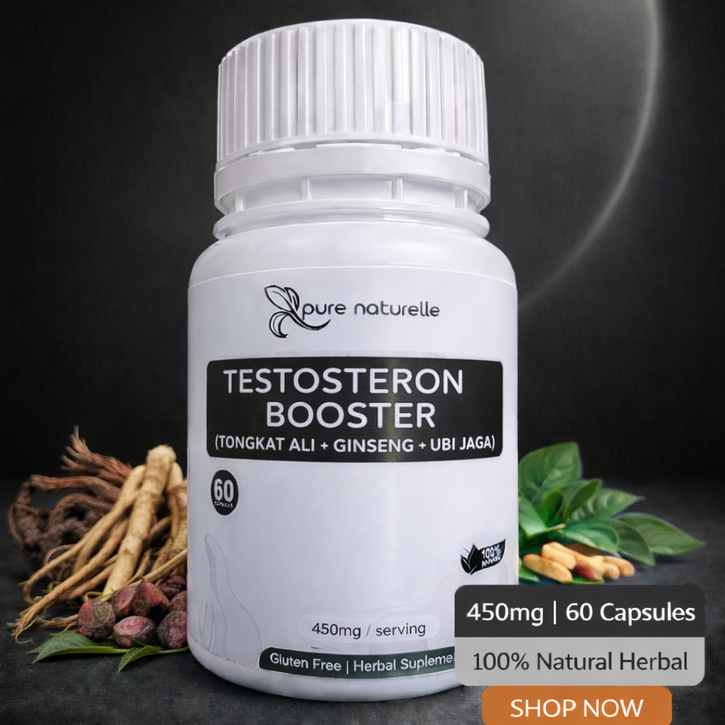 Testosteron Booster (Tongkat ali+ginseng+ubi jaga) Kapsul 100% Halal ...