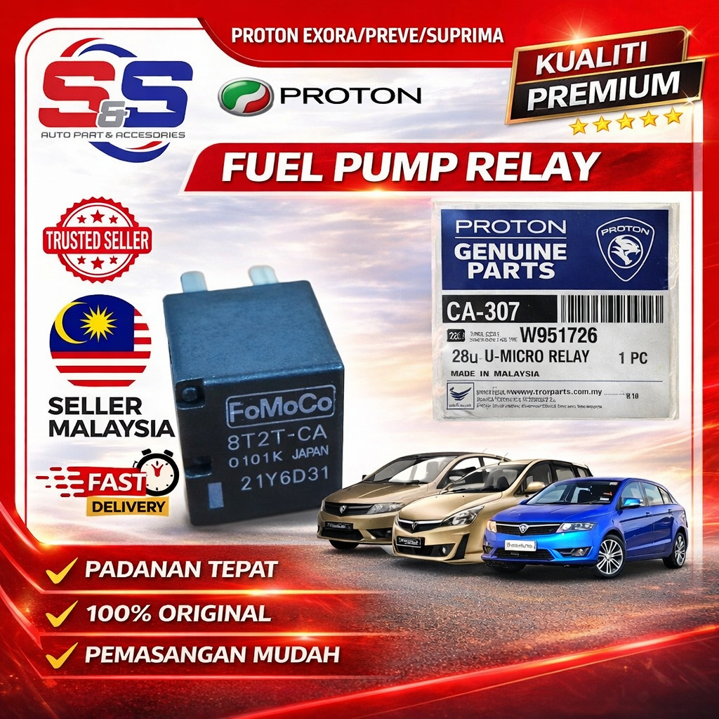 PROTON PREVE SUPRIMA EXORA FUEL MINYAK PUMP MICRO RELAY SENSOR 4PIN ...