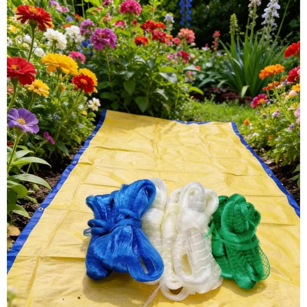 pukat jala tagsi dan benang tanpa rantai fish net 1in dan 3 in | Shopee ...