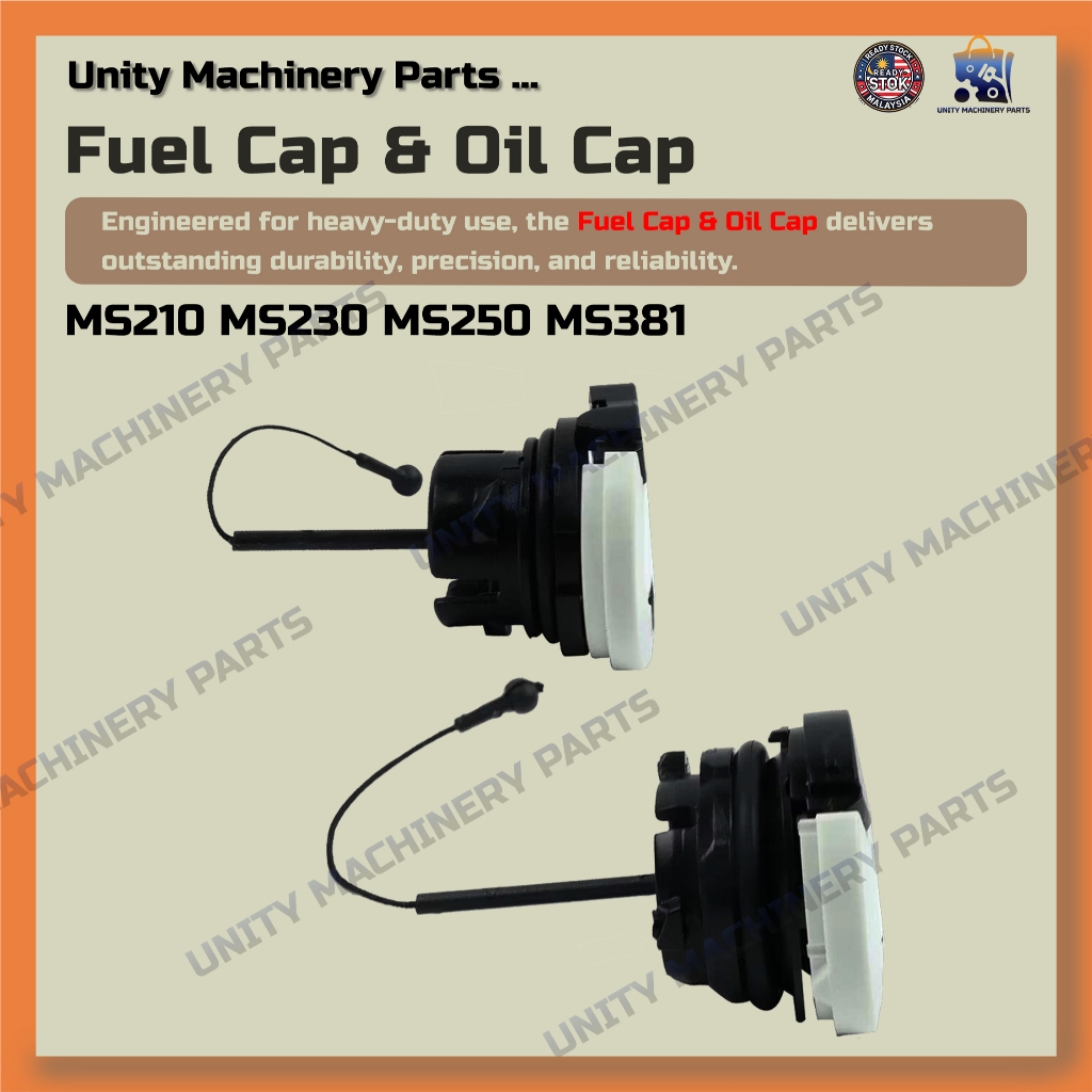Unity Machinery Parts Chainsaw Fuel Cap & Oil Cap fits for STIHL MS210 ...