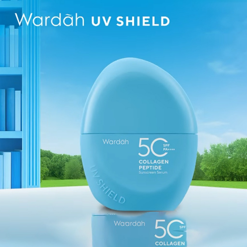 Wardah UV Shield Collagen Peptide Sunscreen Serum SPF50 PA+++ 30 ml ...