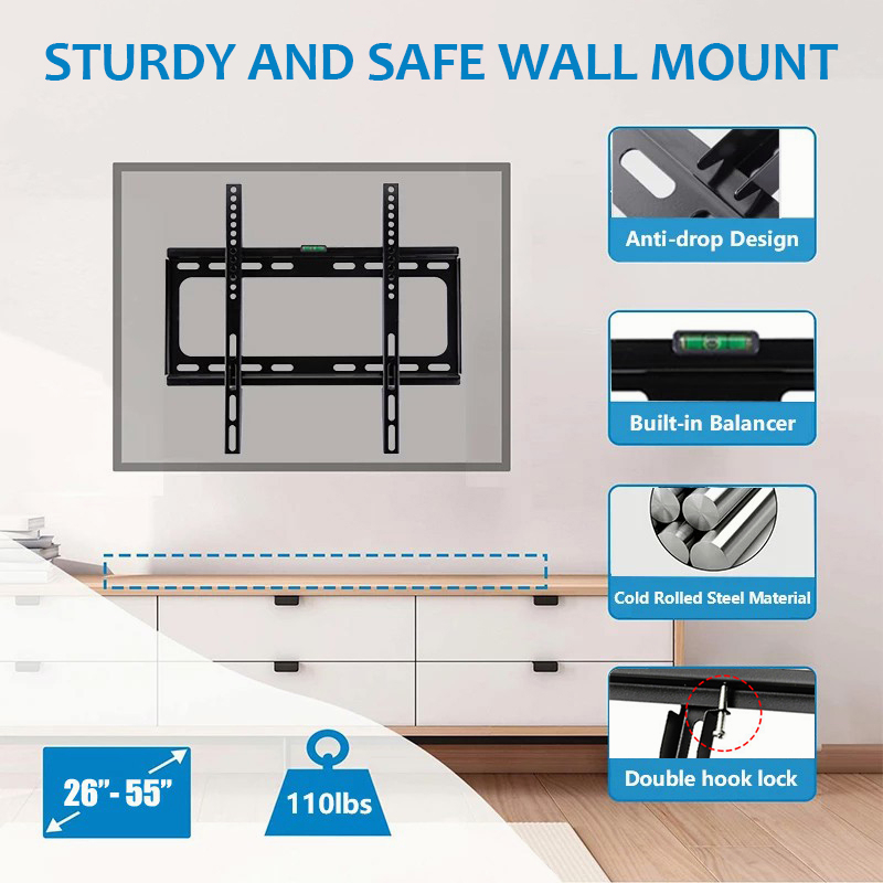 Universal TV Bracket 14-43 / 26 - 63 / 32 - 75 Inch Breket TV 65" inch ...