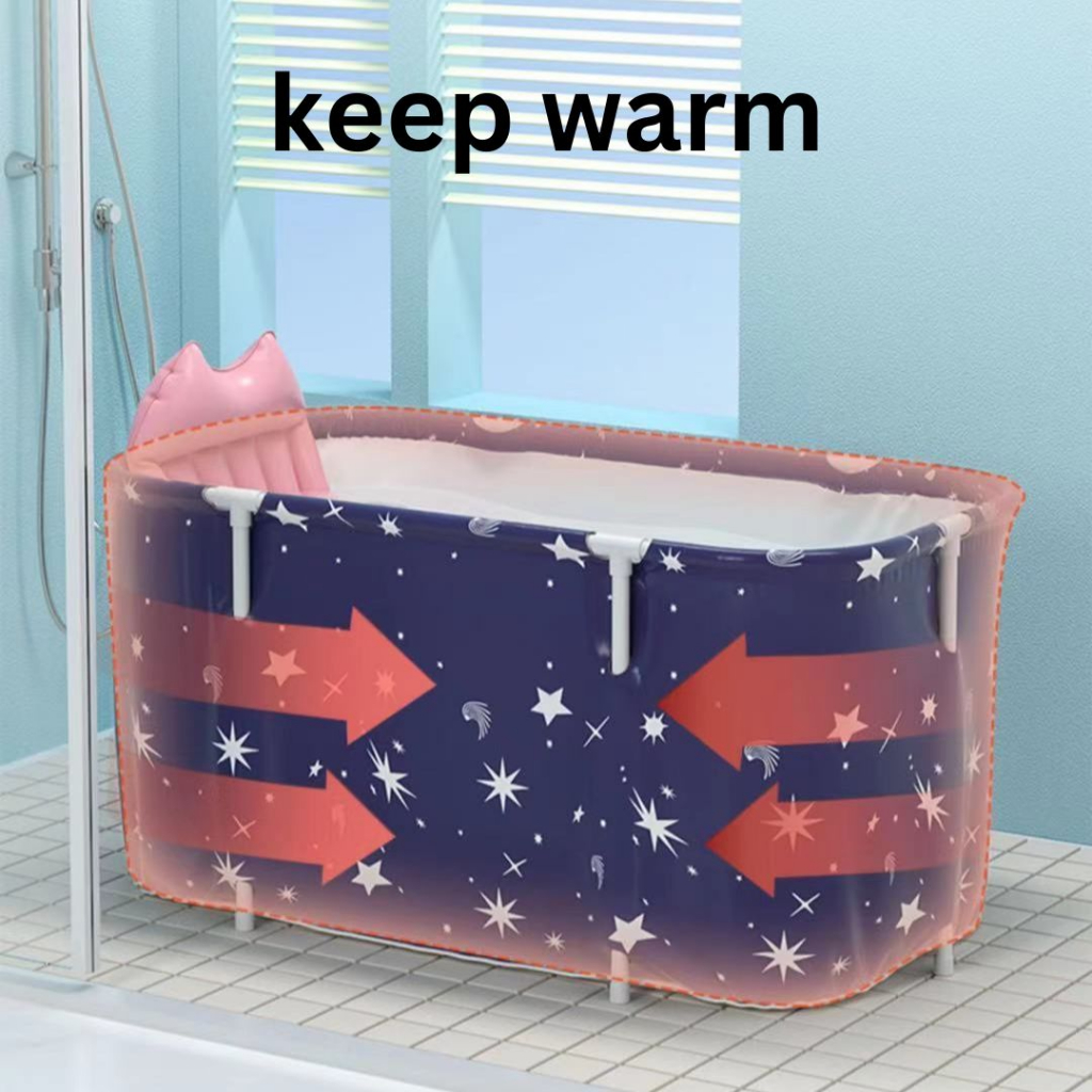 Bathtub Foldable Adult Kids Swimming Pool Bath Tub Canvas Bathtub ...