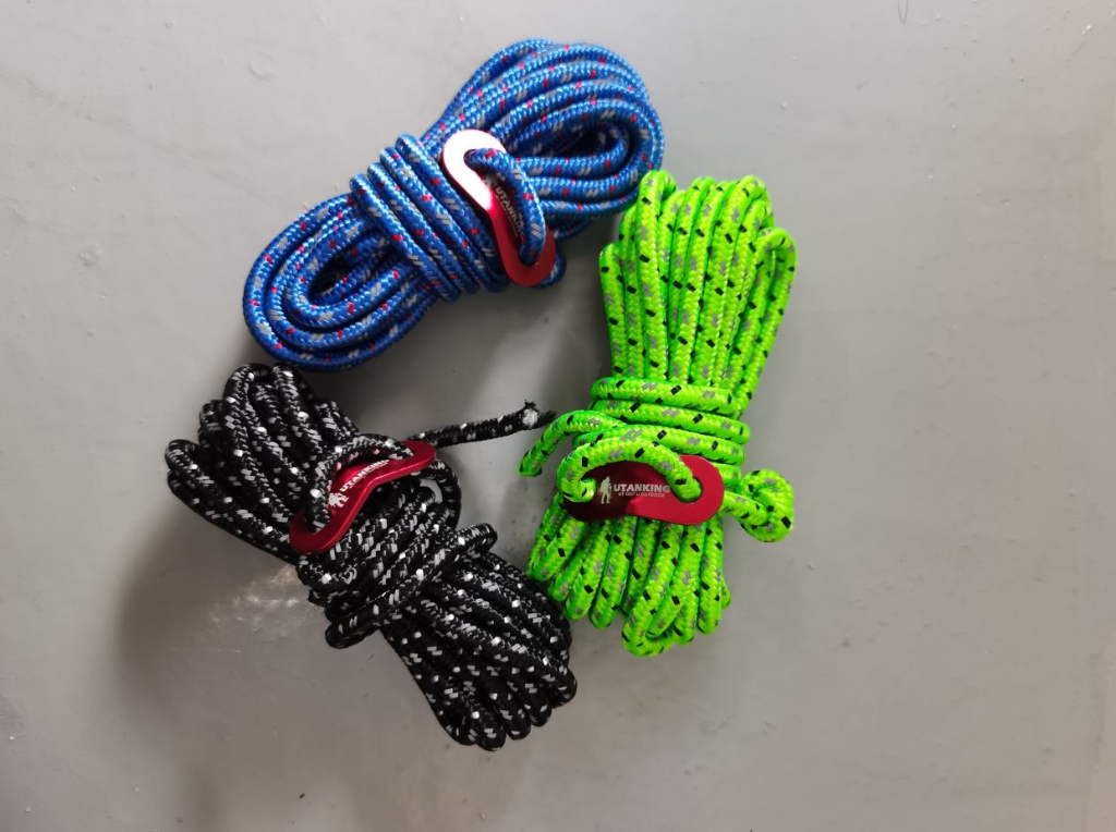 UtanKing™ 4 Meter Reflective Camping Rope Tent Ropes Flysheet Tensioner ...
